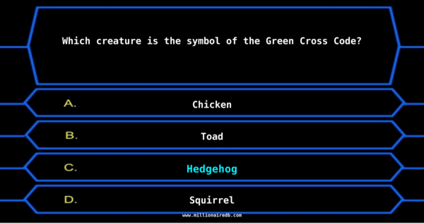 Which creature is the symbol of the Green Cross Code? Answer
